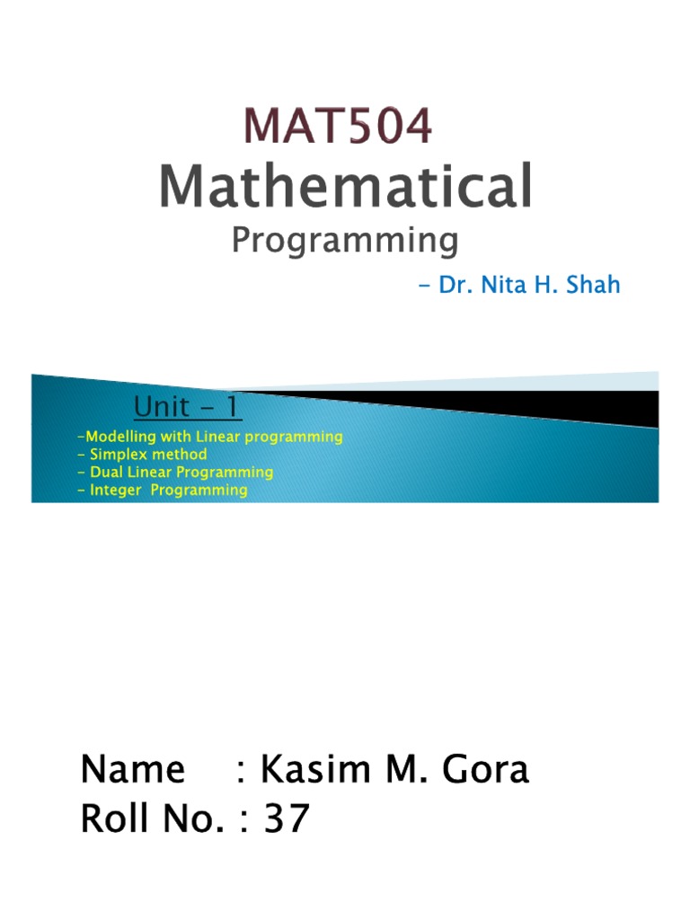 OR Unit-1 With MCQ PDF | PDF | Linear Programming | Mathematical Optimization