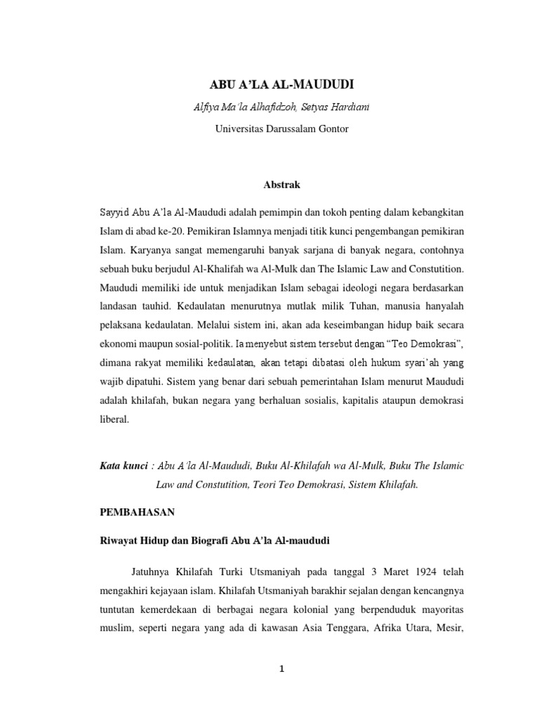 Abu A'la Al Maududi | PDF