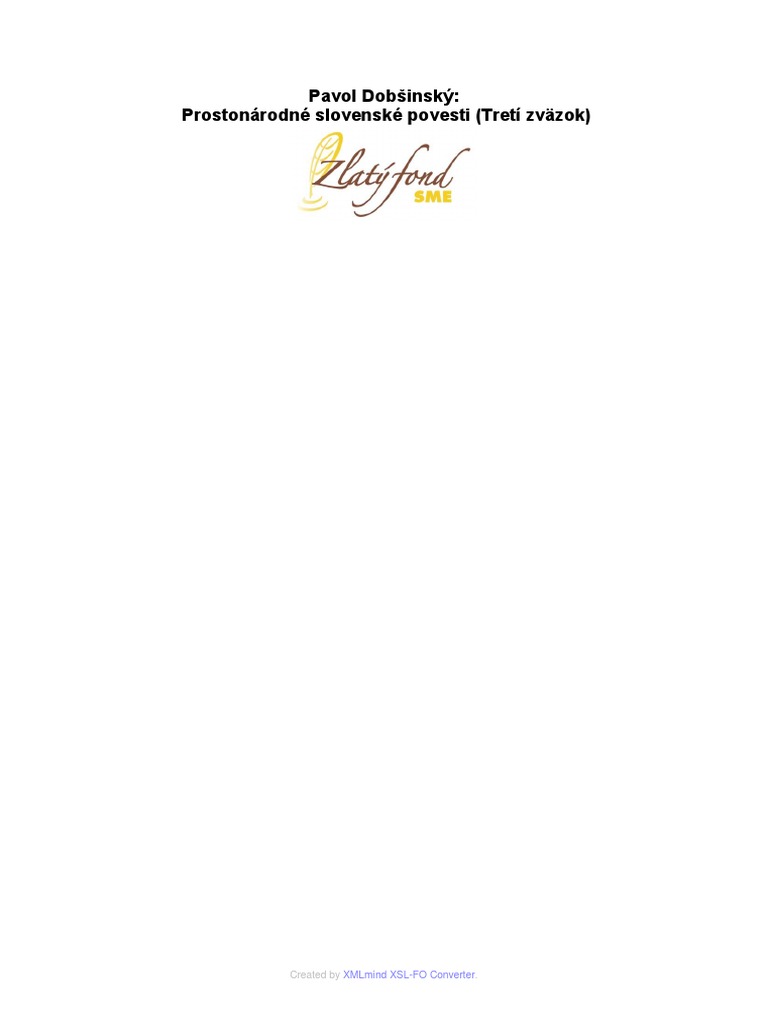 Dobsinsky Pavol - Prostonarodne Slovenske Povesti 3 | PDF