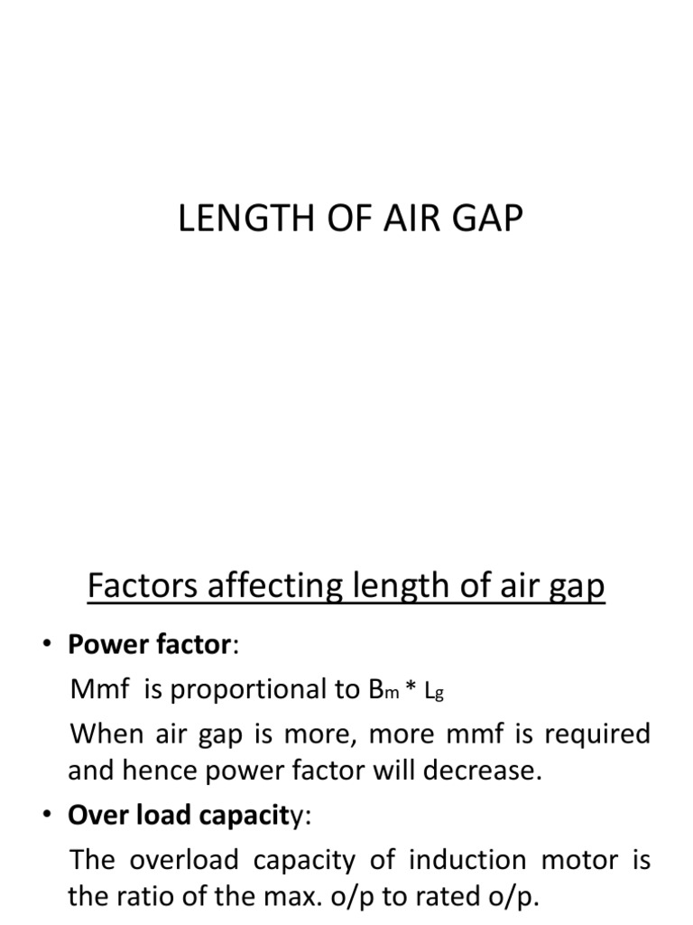 Air Gap | PDF | Electric Motor | Electrical Components