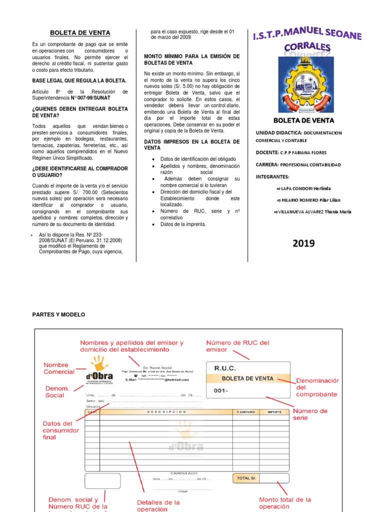 Boleta de Venta | PDF | Contabilidad | Economias