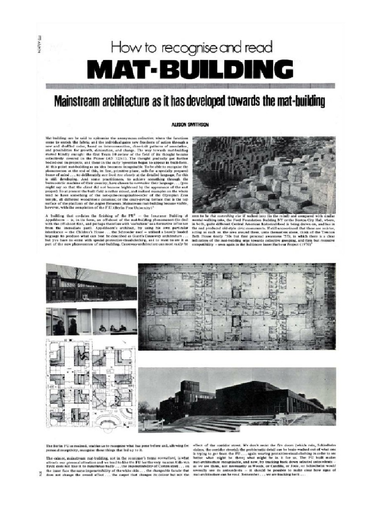 Articulo How To Recognise and Read Mat Building Firmado Por Alison ...