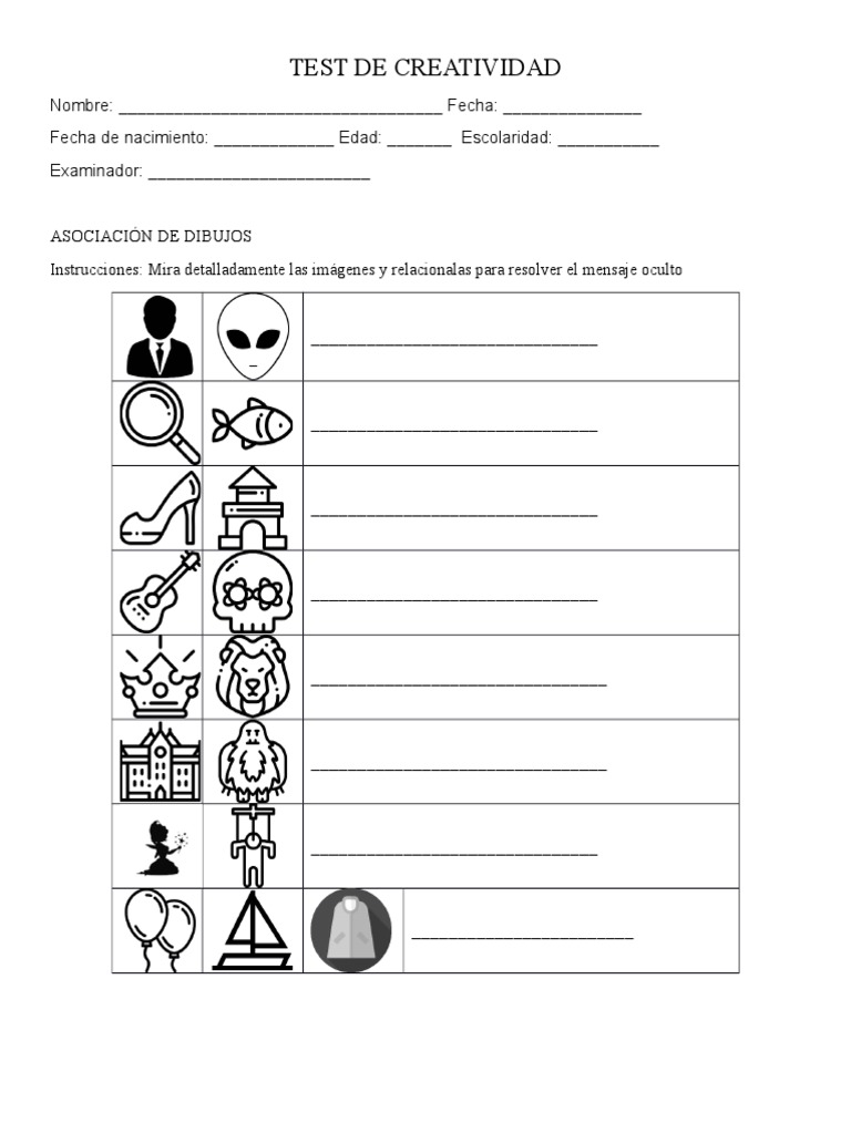 Test de Creatividad | PDF | Creatividad | Ocio