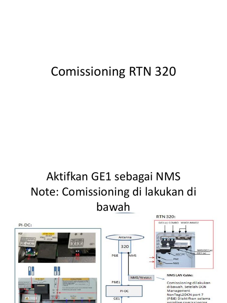 Panduan Comissioning RTN 320 | PDF