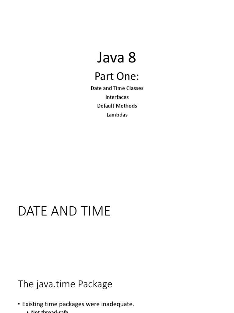 Java 8: Part One | PDF | Method (Computer Programming) | Anonymous Function