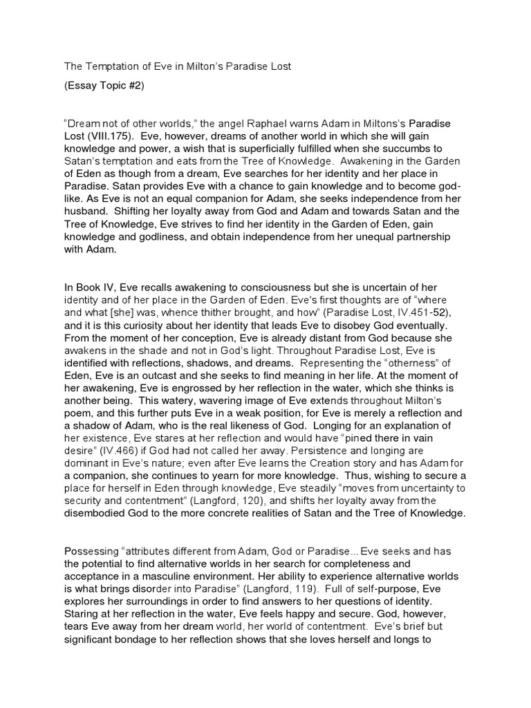 Paradise Lost.. | PDF | Paradise Lost | Adam And Eve