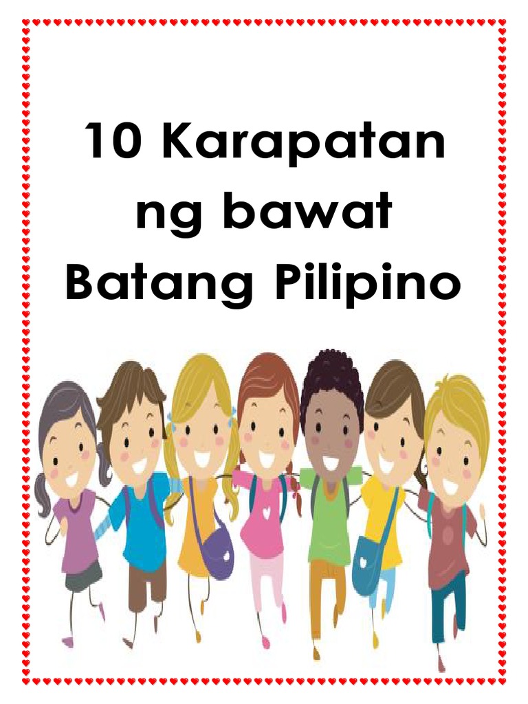 Mga Karapatan Ng Batanga Pilipino Clipart Free