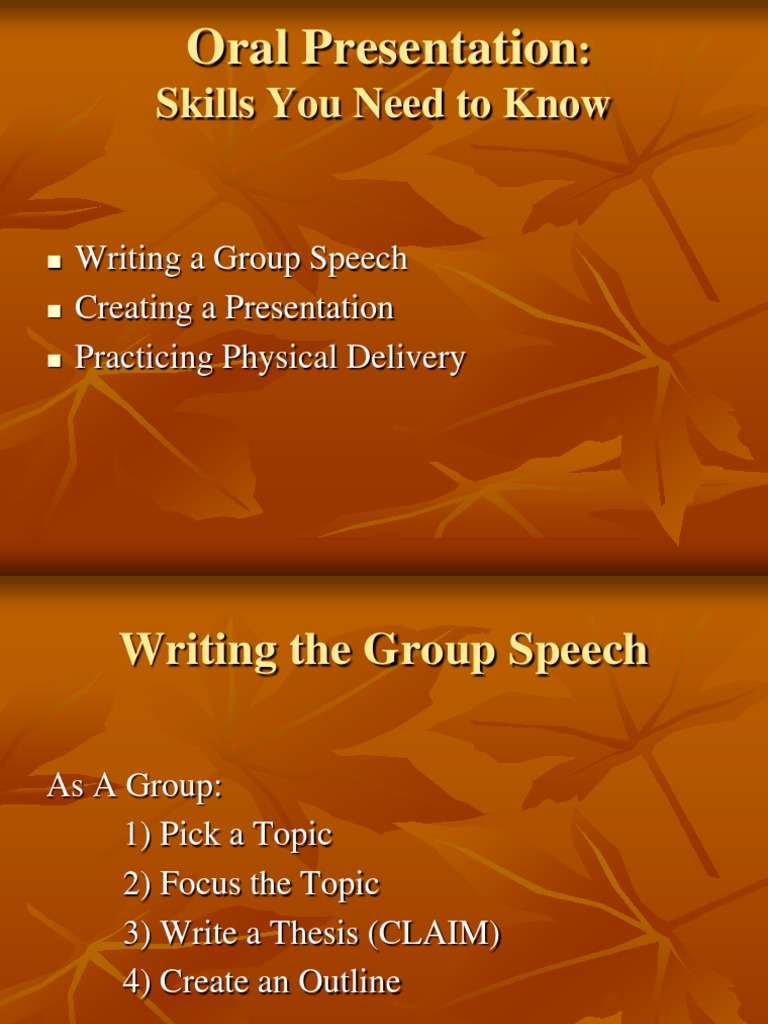 Essential Skills for Group Presentations | PDF | Public Speaking ...