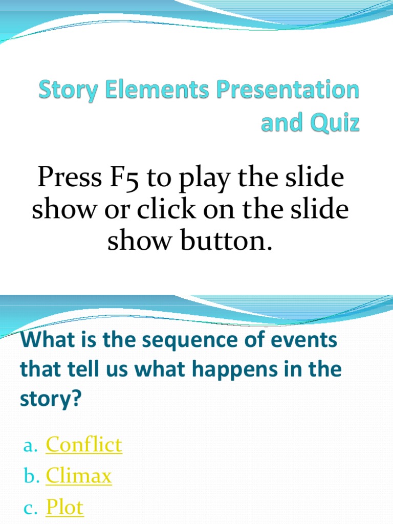 Story Elements Presentation Final | PDF | General Fiction