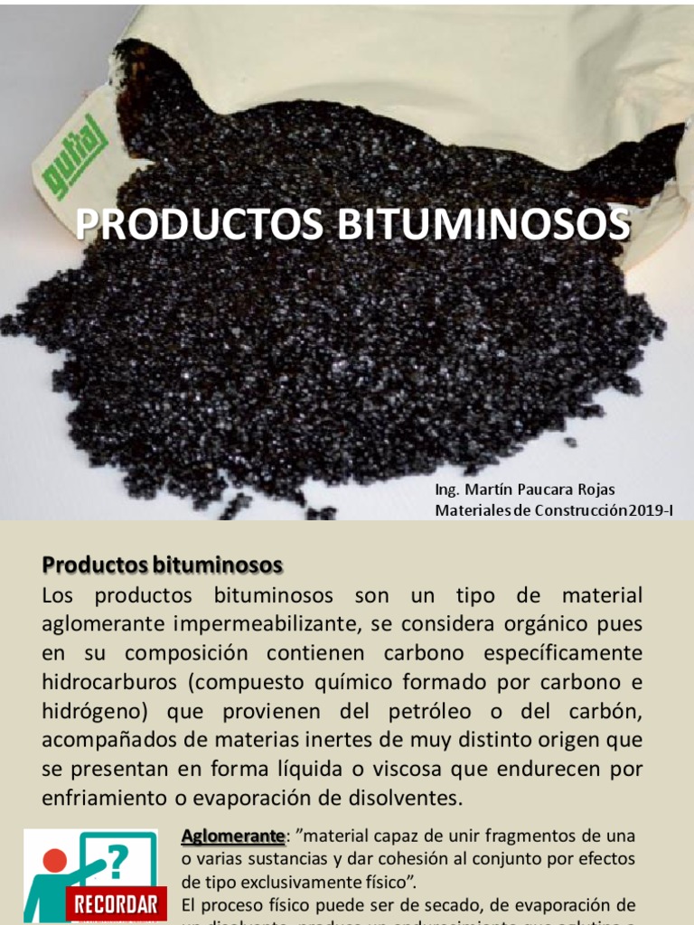 Clase Materiales Bituminosos | PDF | Asfalto | Petróleo