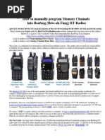 Baofeng Radio Programming Guide | PDF | Radio | Menu (Computing)