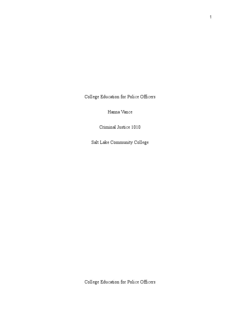 Officers and Education | PDF | Police | Critical Thinking