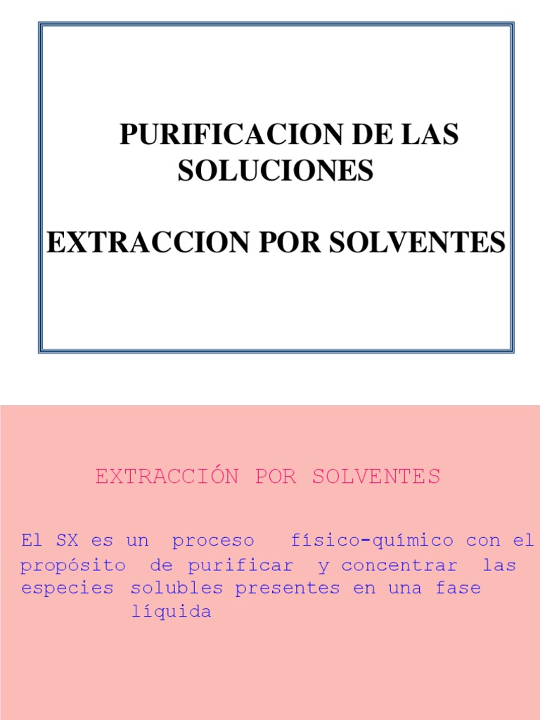 Extraccion Por Solventes - Orig PDF | PDF | Fase (materia) | Cobre
