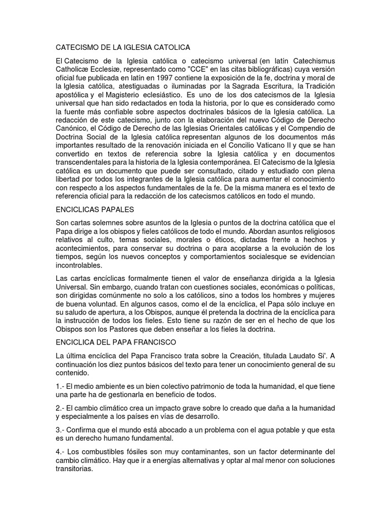Magisterio de La Iglesia Forma | PDF | Iglesia Católica | Familias ...