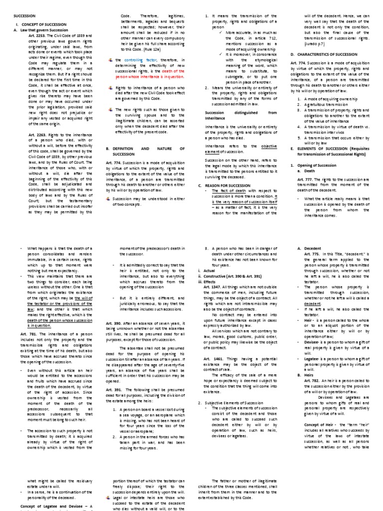 Controlling Factor: Death of The Person Whose Inheritance Is in ...