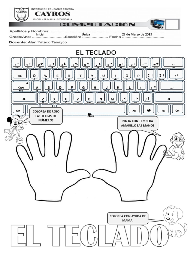 Actividades de Teclado para Niños | PDF