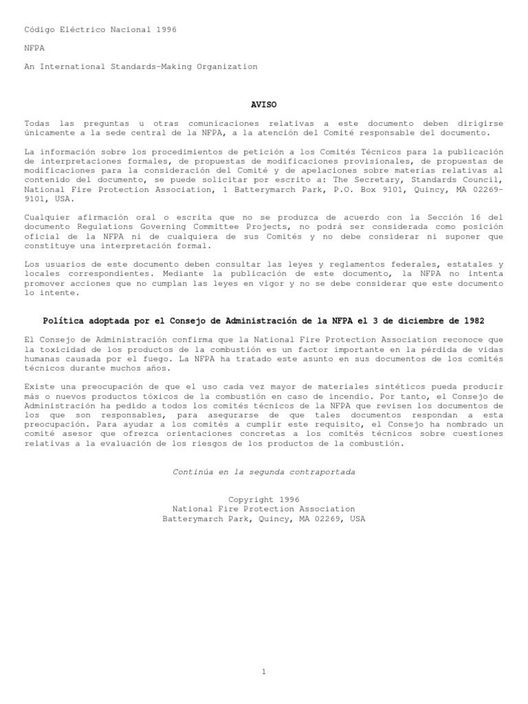 NEC 1996 Espanol | PDF | Gobierno | Justicia
