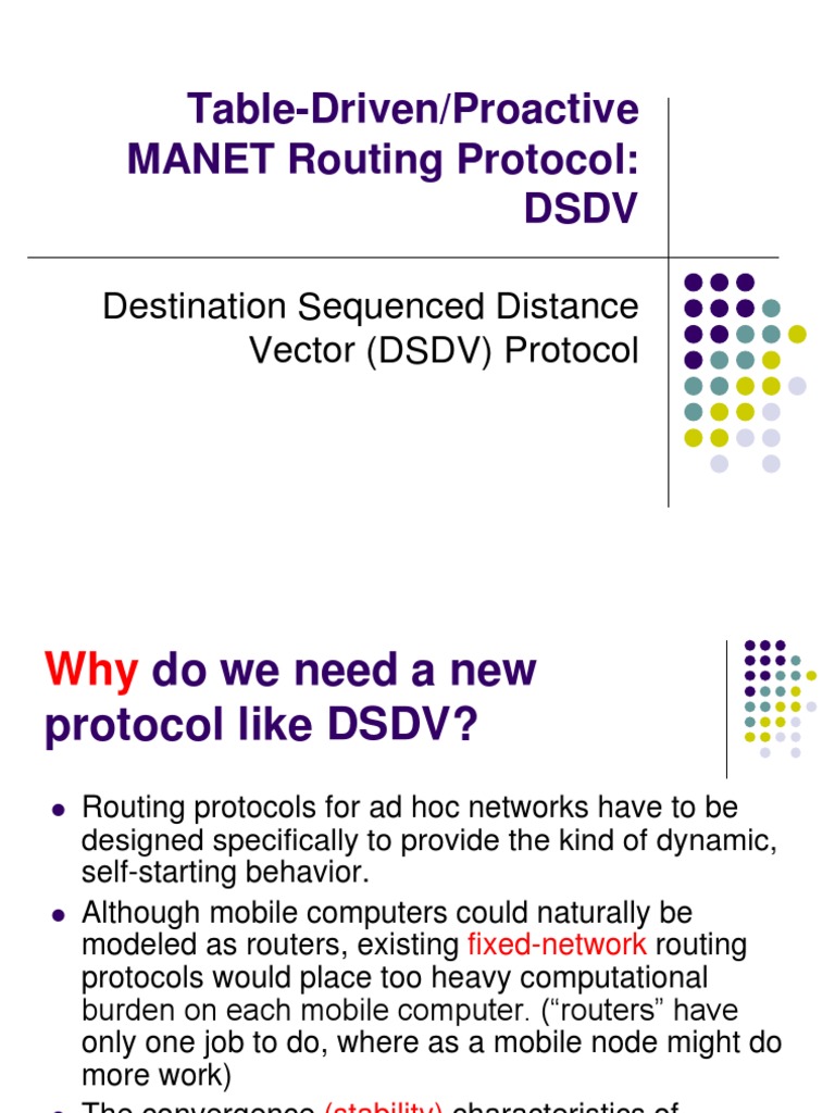 Drivers Proactive Routing Protocol | PDF | Routing | Transmission ...