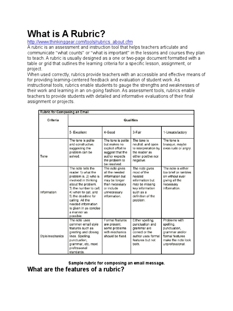 What Is A Rubric | PDF | Rubric (Academic) | Educational Psychology
