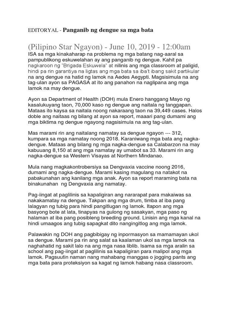 Editoryal Tagalog | PDF