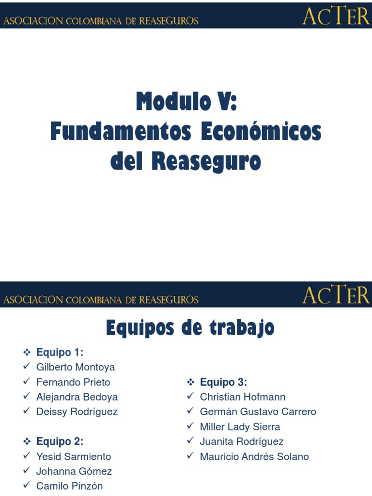 Curso Reaseguros Acter May.2016 | PDF | Reaseguro | Póliza de seguros