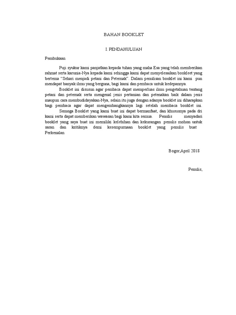 Bahan Booklet | PDF