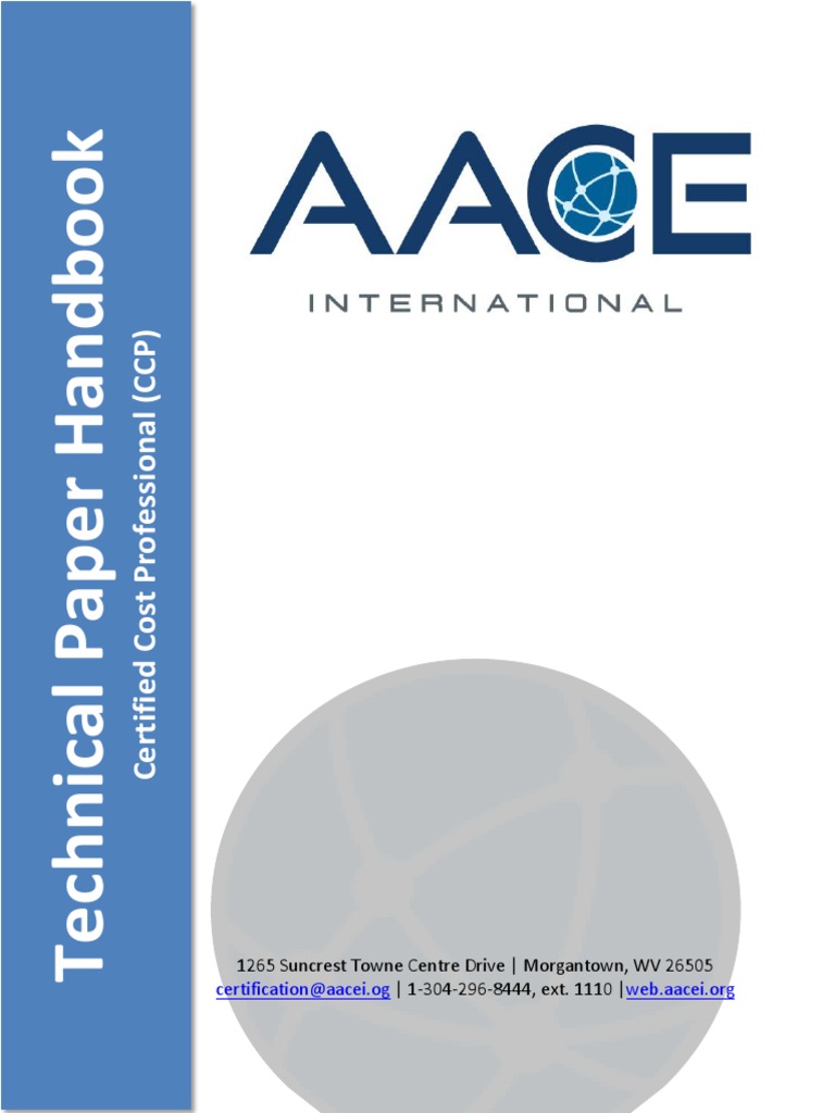 AACE CCP Technical Paper Hand Book | PDF | Thesis | Professional ...