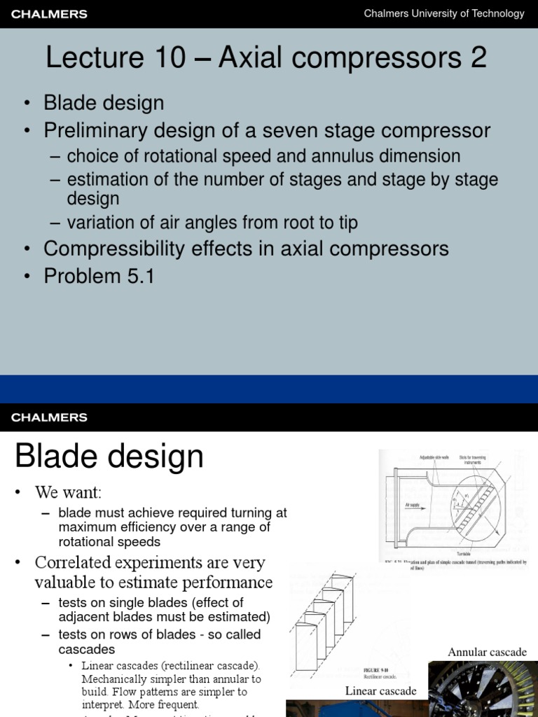 Axial Compressors 2: - Blade Design - Preliminary Design of A Seven ...