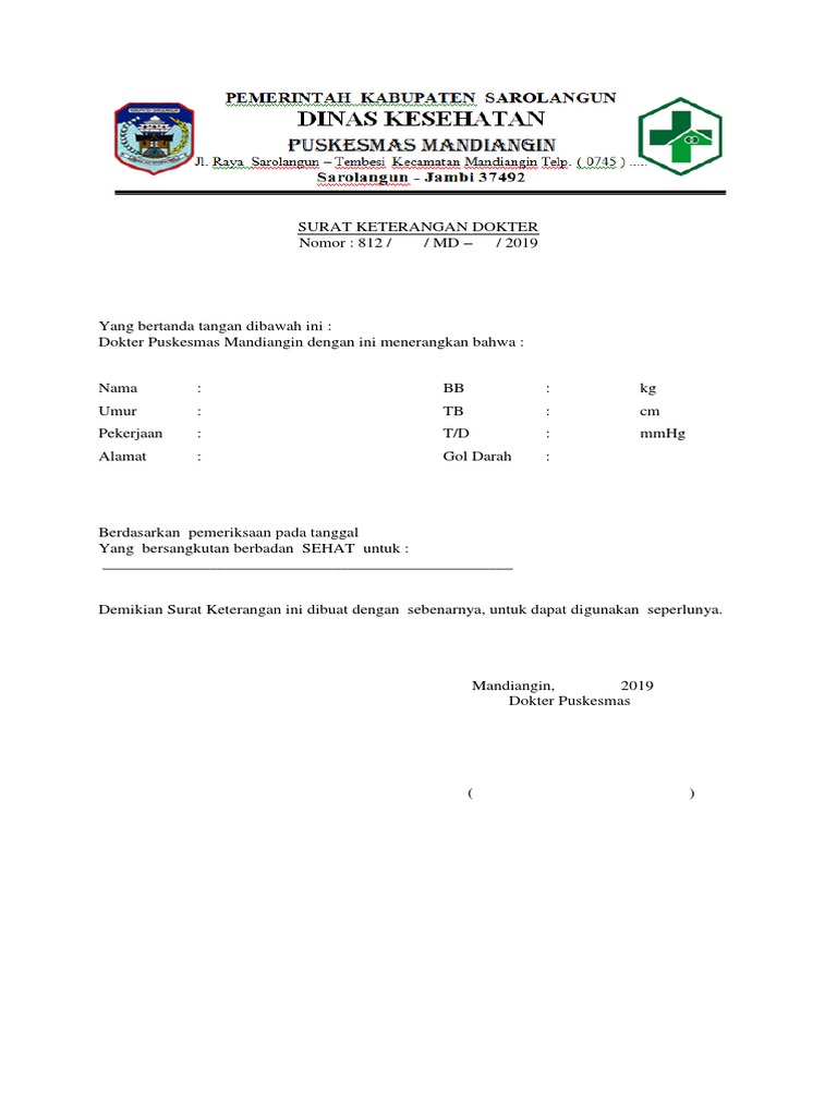 Format Kir Dokter | PDF | Kesehatan Holistik