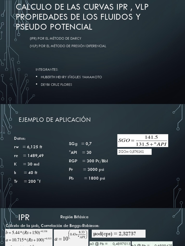 Calculo de La Ipr y VLP | PDF | Presión | Fluido