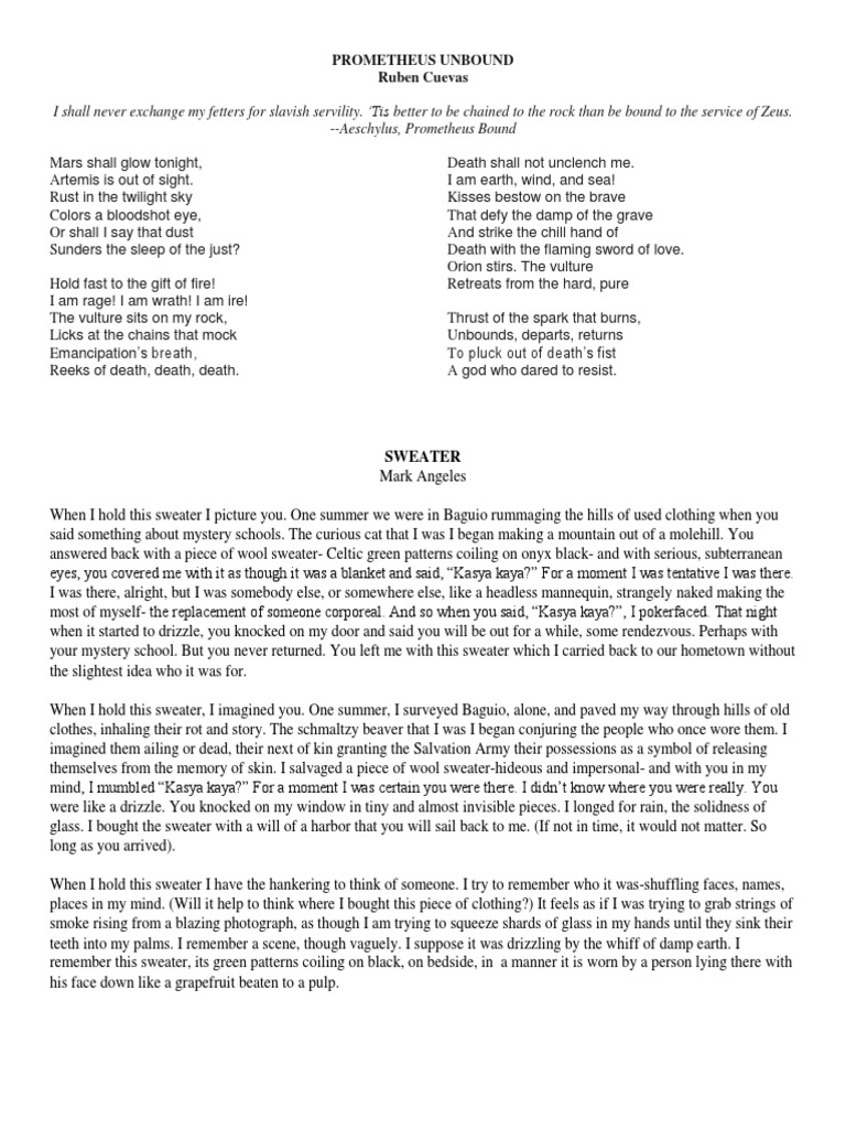 Prometheus Unbound | PDF | Nature