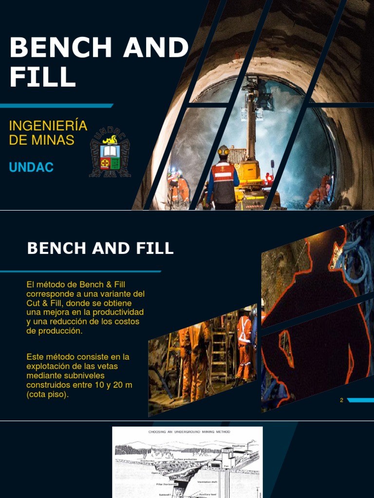 Método Bench and Fill en Minería | PDF | Minería | Transporte
