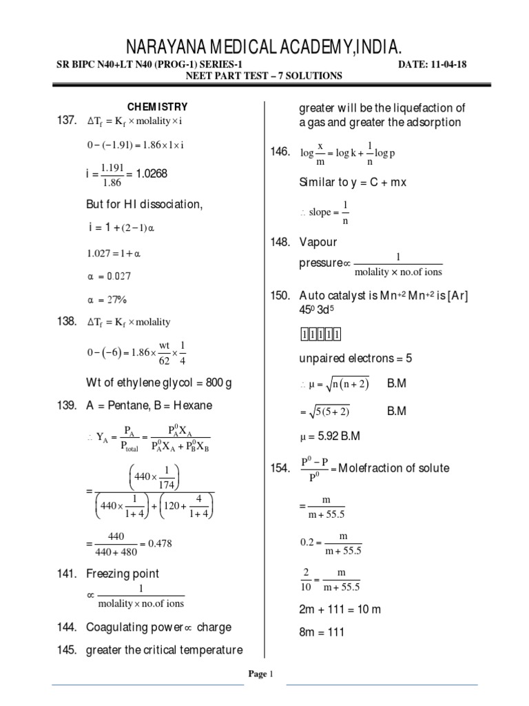 Narayana Medical Academy, India.: SR Bipc N40+Lt N40 (Prog-1) Series-1 ...