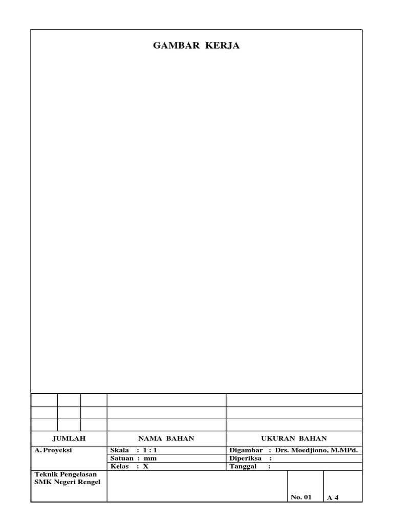 Gambar Kerja Jobsheet | PDF | Teknologi & Rekayasa