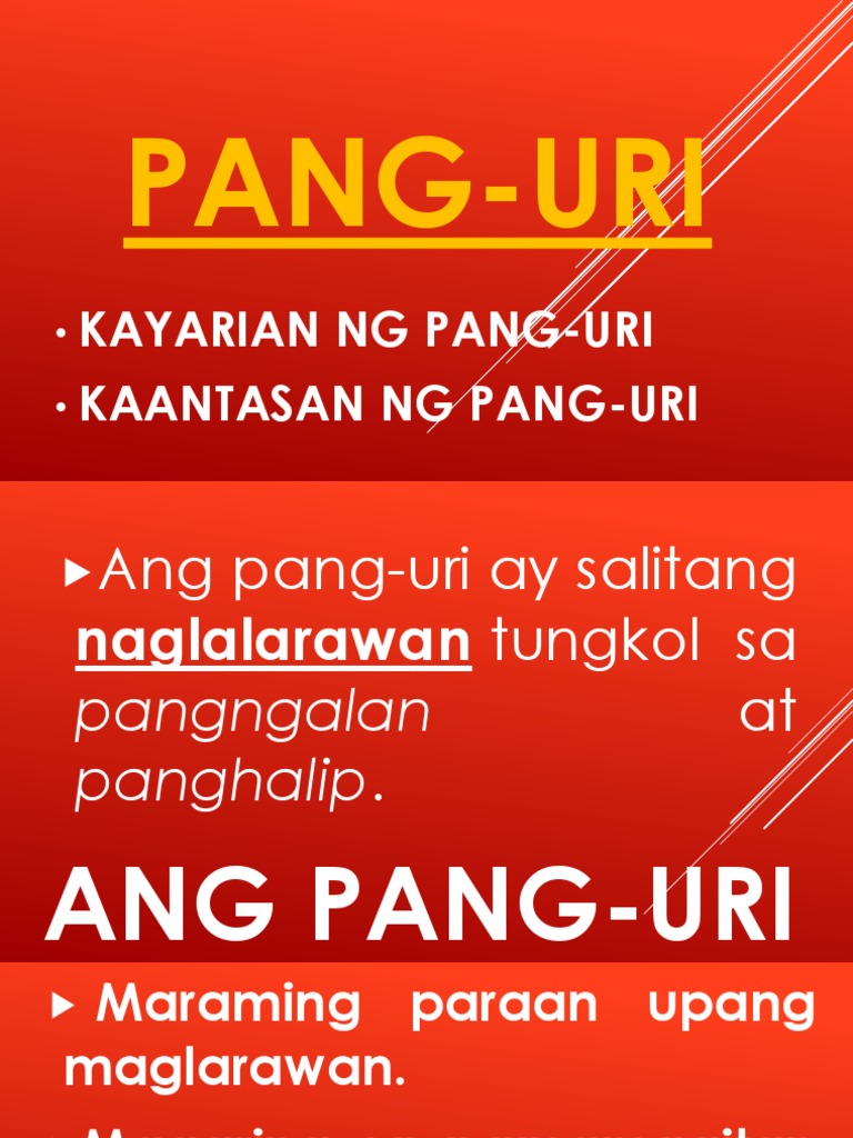 Kayarian NG PANG-URI | PDF
