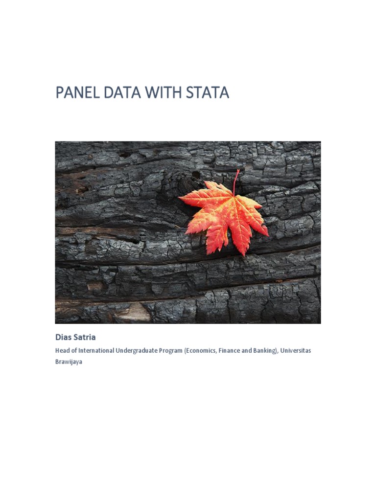 Modul Panel Stata | PDF | Metode & Bahan Ajar