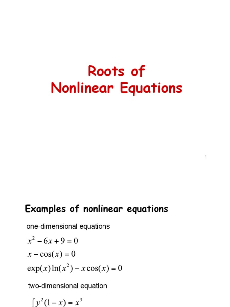 Roots of Nonlinear Equations | PDF | Zero Of A Function | Polynomial