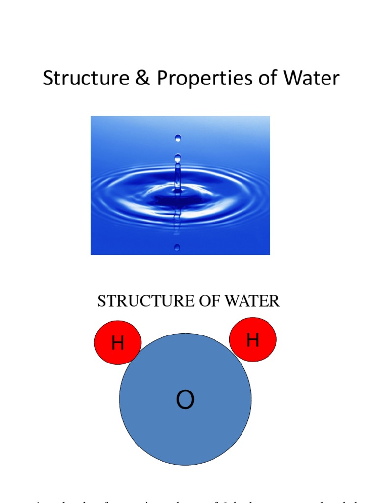 Structure & Properties of Water | PDF | Intermolecular Force | Citric ...
