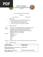 Detailed Lesson Plan Respiratory System | PDF | Respiratory Tract ...
