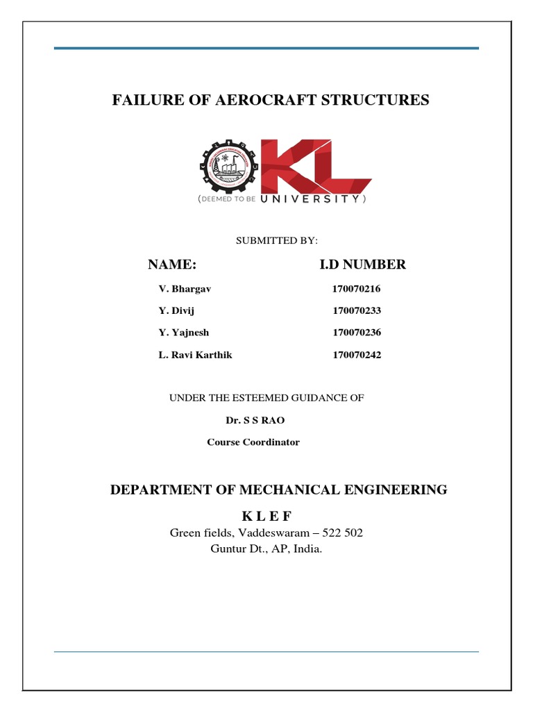 MM Project Report | PDF | Fracture | Spar (Aeronautics)