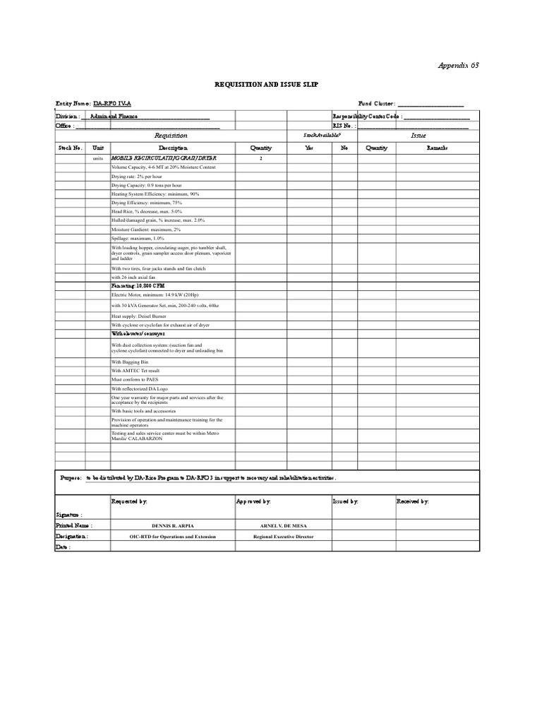 Appendix 63 - RIS | Clothes Dryer | Manufactured Goods