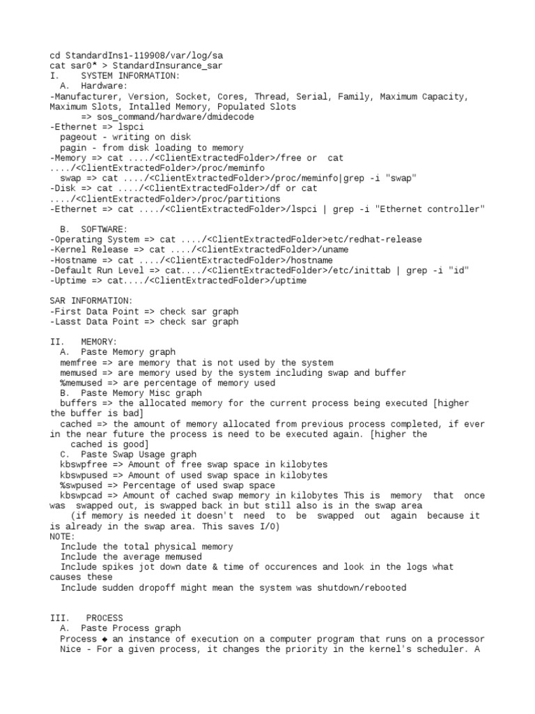 How To Sos Report | PDF | Process (Computing) | Central Processing Unit