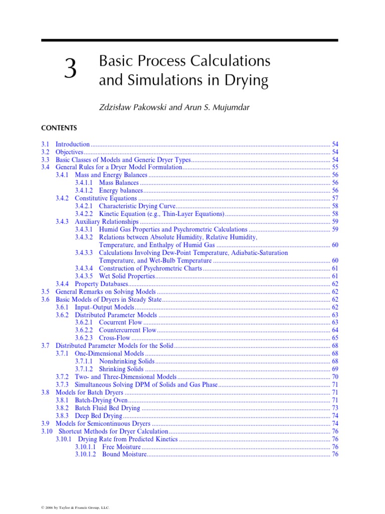 Basic Process Calculations and Simulatio | PDF | Mathematical Model | Humidity