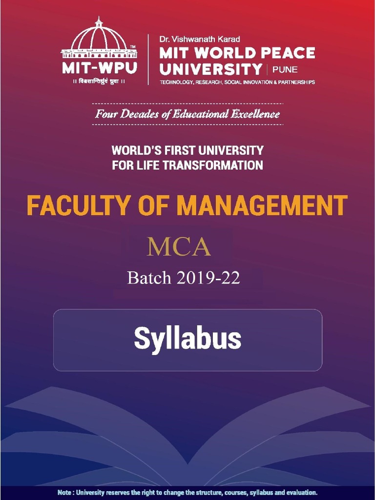 MCA Syllabus 2019-22-2 | PDF | C++ | Databases