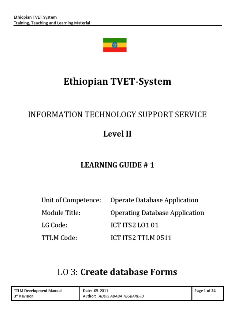 LO3 - Creating Database Forms | PDF | Hyperlink | Databases
