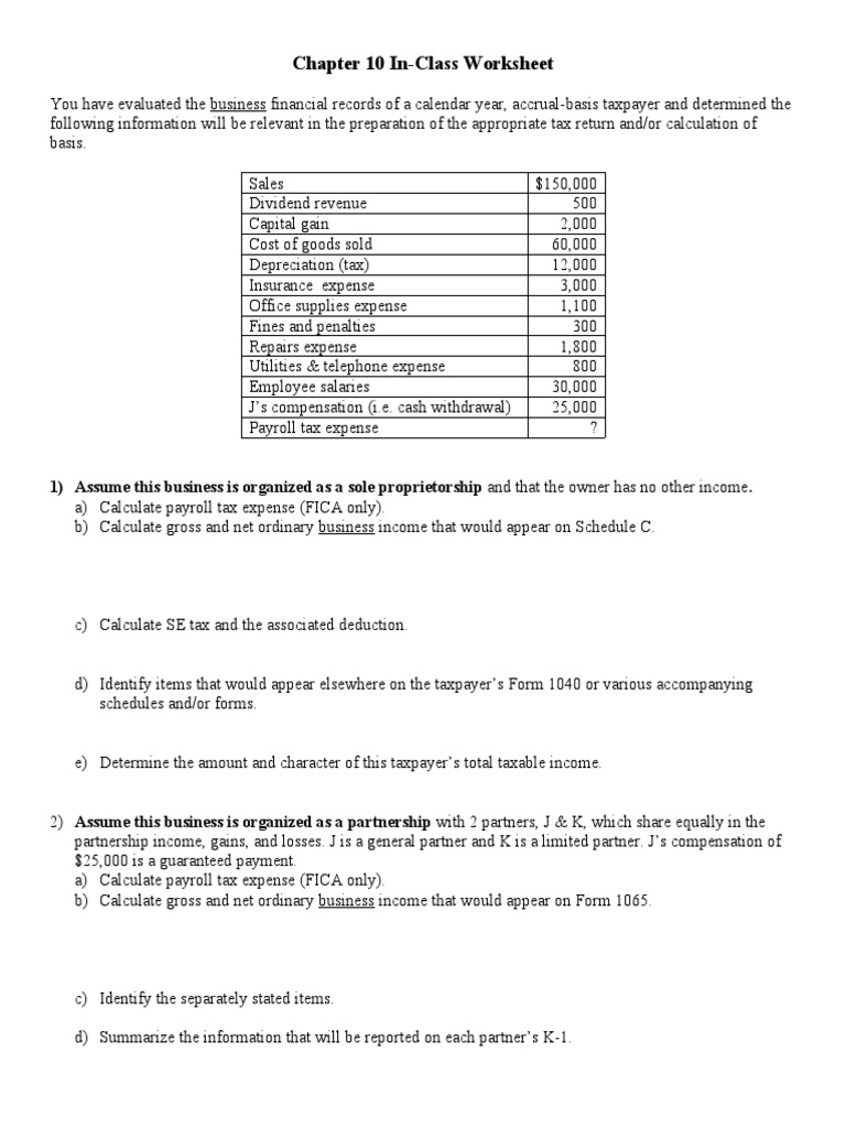 Tax Calculations for Business Structures | PDF | Payroll | Expense