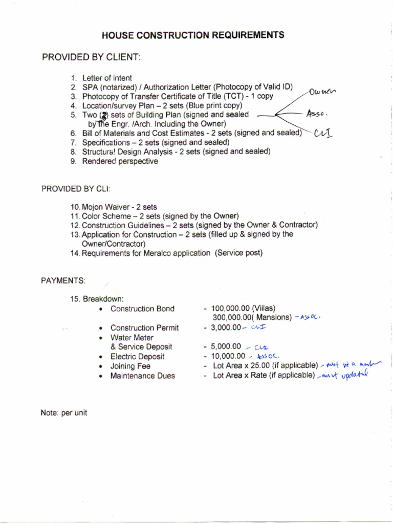House Construction Requirements | PDF