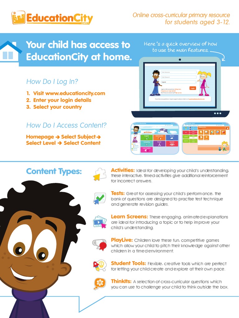 EducationCity Login and Features Guide | PDF | Homework | Psychological ...
