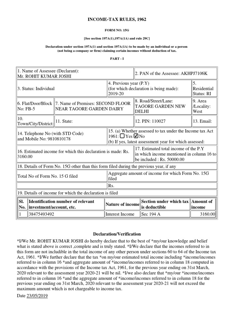 Income-Tax Rules, 1962 | PDF | Income Tax In India | Taxes