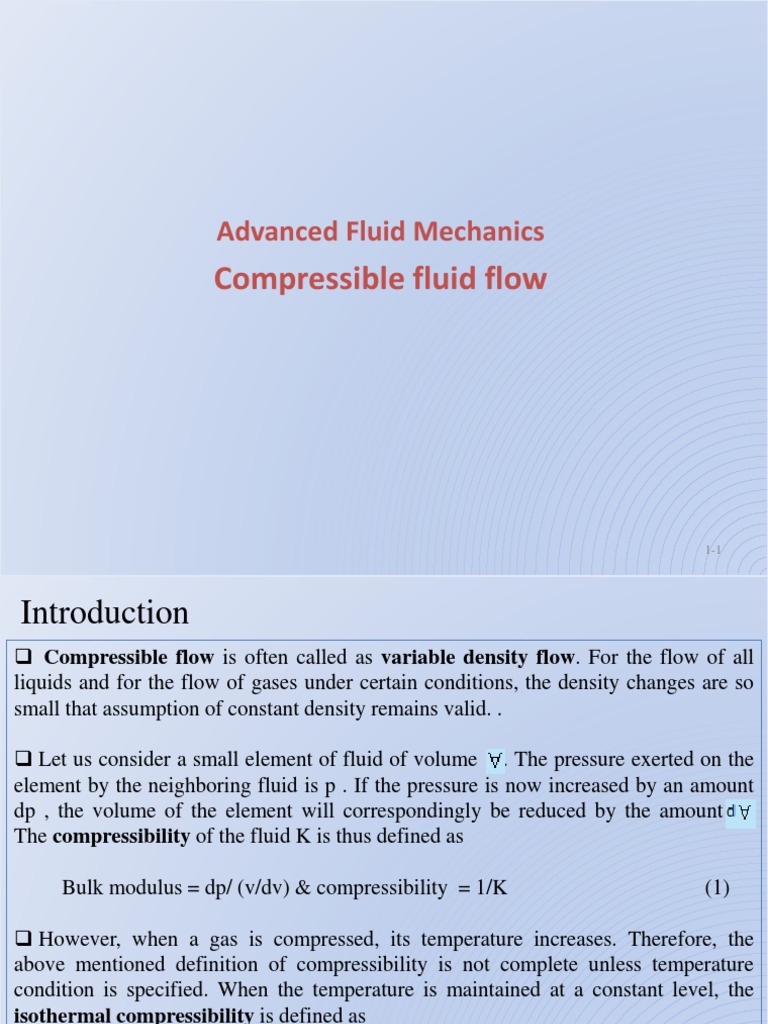 Compressible Fluid Flow | PDF | Shock Wave | Fluid Dynamics